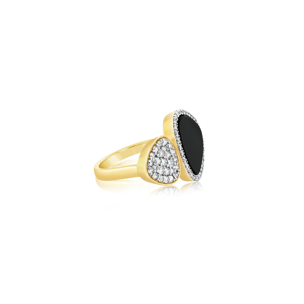 Diamond and Onyx Spade Ring – Amor Fine Jewelry
