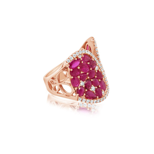 Diamond and Multi Shape Ruby Ring – Amor Fine Jewelry